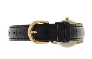 Casio Analog Quartz Watch With Leather Strap - White