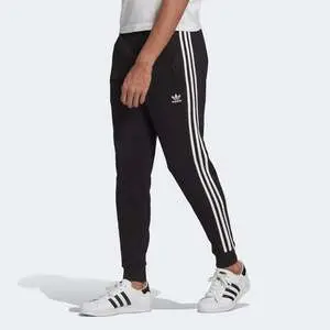 Adidas Originals Classic Side Stripe Bundle Feet Casual Running Sports Pants - Black