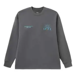 LI-NING Graphic Sweatshirt - Shadow Grey/blue