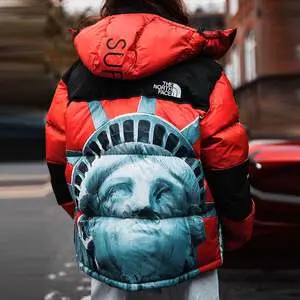 Supreme X The North Face Statue Of Liberty Mountain Jacket - Red