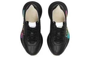 Gucci Rhyton Iridescent Logo Sneakers - Black