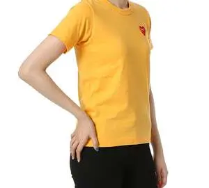 Play Comme Des Garcon Mini Logo T-shirt - Yellow