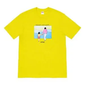 Supreme Fw19 Week 1 Heaven And Earth Sulfer Tee - Yellow