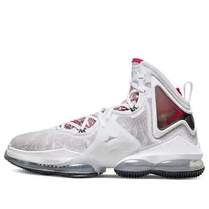 Nike Lebron 19 'sketch' High Top Athletic Sneakers - White/red