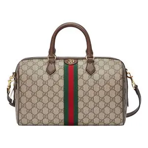 Gucci Ophidia Gg Medium Top Handle Bag - Beige/ebony
