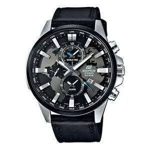 Casio Edifice Solar Powered Analog Watch With Stainless Steel Strap And Sapphire Crystal