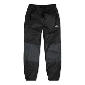 Nike X Contrast Color Stitching Zipper Bundle Feet Sports Pants/trousers/joggers - Black