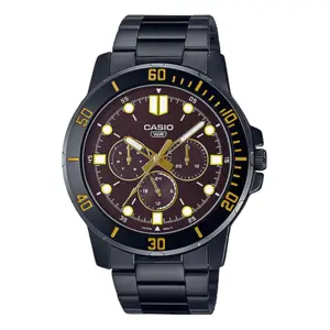 Casio Classic Analog Watch With Stainless Steel Strap - Black