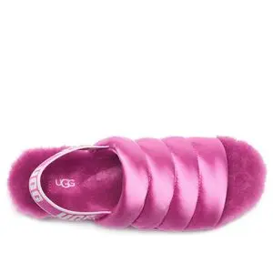 UGG Fluff Slide Satin Sandals - Purple