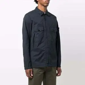 Stone Island Cotton Overshirt 'navy