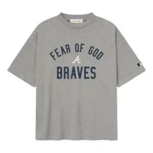 Fear Of God Braves Ss25 T-shirt - Dark Heather