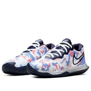 Nike Court Air Zoom Vapor Cage 4 Camouflage Athletic Shoes - White/blue/red