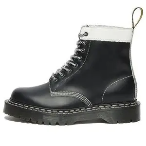 Dr. Martens Pascal Bex Leather Contrast Lace Up Boots - Black