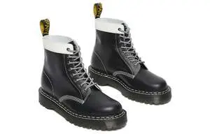 Dr. Martens Pascal Bex Leather Contrast Lace Up Boots - Black