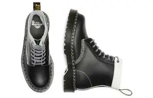 Dr. Martens Pascal Bex Leather Contrast Lace Up Boots - Black