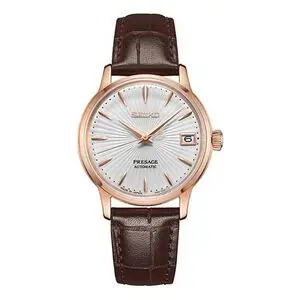 SEIKO Presage Automatic Watch With Brown Leather Strap - Default Color