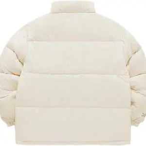 FILA FUSION Logo Printed Down Jacket - Beige
