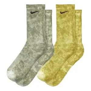 Nike Logo Printing Mid Tops Socks 2 Pairs - Multi-color