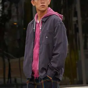 CONVERSE Chest Pocket Washed Jacket Couple Style