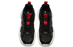 ANTA Grand Slam Lace-up High-top Sneakers - Black/white/red
