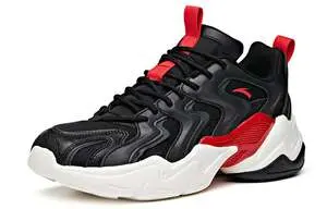 ANTA Grand Slam Lace-up High-top Sneakers - Black/white/red