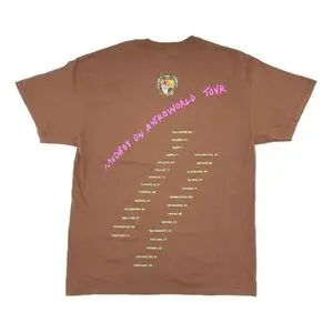 TRAVIS SCOTT Cactus Jack X Sheck Wes Udboy On Astroworld Tour T-shirt - Brown