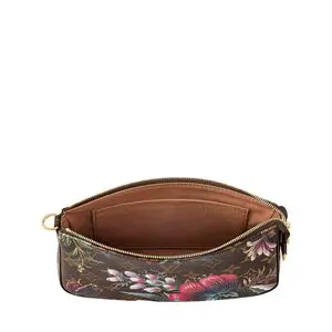 LOUIS VUITTON Pochette Accessoires Floral Monogram Coated Canvas Clutch