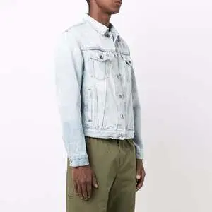 Off-White Fw21 Arrow Printing Denim Jacket - Blue