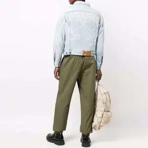 Off-White Fw21 Arrow Printing Denim Jacket - Blue