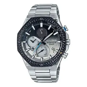 Casio Edifice Solar Powered Chronograph Watch With Sapphire Crystal - Blacksilver