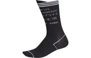 Adidas Alphabet Numeric Word Printing Stripe Sports Crew Socks