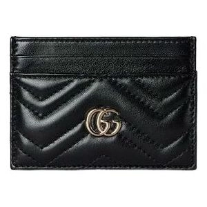 Gucci (wmns) Gucci 26 Gg Marmont Card Holder Wallet 'black' Black