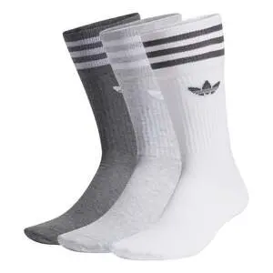 Adidas Originals Stripe Logo Crew Socks 3 Pack - Multi-color