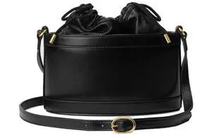 Gucci Horsebit 1955 Drawstring Bucket Bag - Black