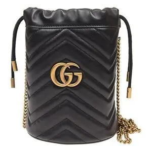 Gucci Gg Marmont Mini Bucket Bag - Black