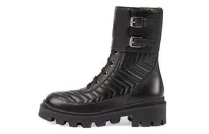Gucci Frances Interlocking G Combat Boots