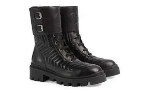 Gucci Frances Interlocking G Combat Boots