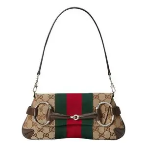 Gucci Horsebit Chain Small Shoulder Bag - Beige/ebony