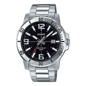 Casio Stainless Steel Strap Analog Watch - Silverblack