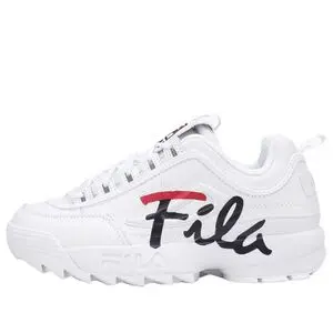 FILA Disruptor 2 Low Top Sneakers - White/black/red