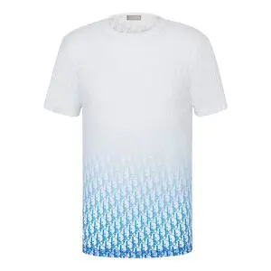 Dior Gradient Plain Knitted Oblique Print For - White