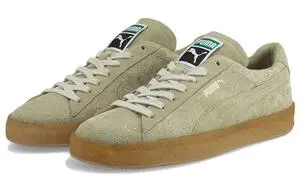 PUMA Suede Crepe Embroidered Sneakers - Green/brown