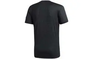 Adidas Sports Logo Solid Color Short Sleeve Carbon Black T-shirt - Multi-color