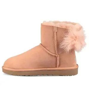 UGG Fluff Bow Mini Boots - Pinkred