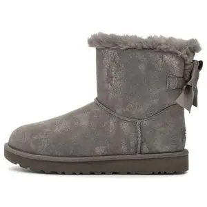 UGG Mini Bailey Bow Glimmer Boots - Charcoal