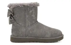 UGG Mini Bailey Bow Glimmer Boots - Charcoal