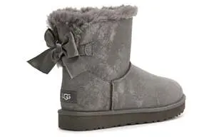 UGG Mini Bailey Bow Glimmer Boots - Charcoal