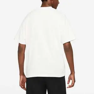 Nike Solo Swoosh T-shirt Printing Logo Solid Color Round Neck Short Sleeve - White