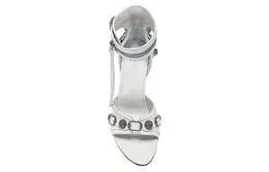 Balenciaga Cagole 110mm Strappy Sandals - White/silver