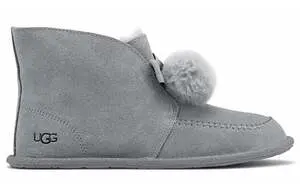 UGG Kallen Suede Booties With Pom-pom Detail